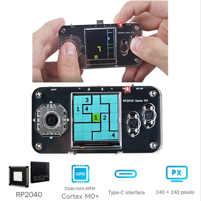 RP2040 Game Kit RP2040 PICO Mini Game Console For Raspberry Pi With 1. ...