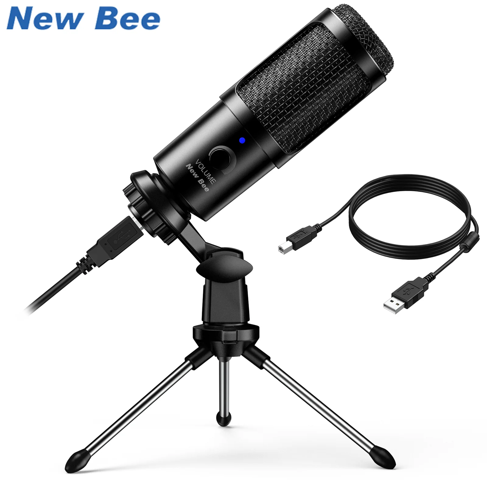 New-Bee-DM18-USB-Condenser-Microphone-With-Hold-For-Live-Streaming ...