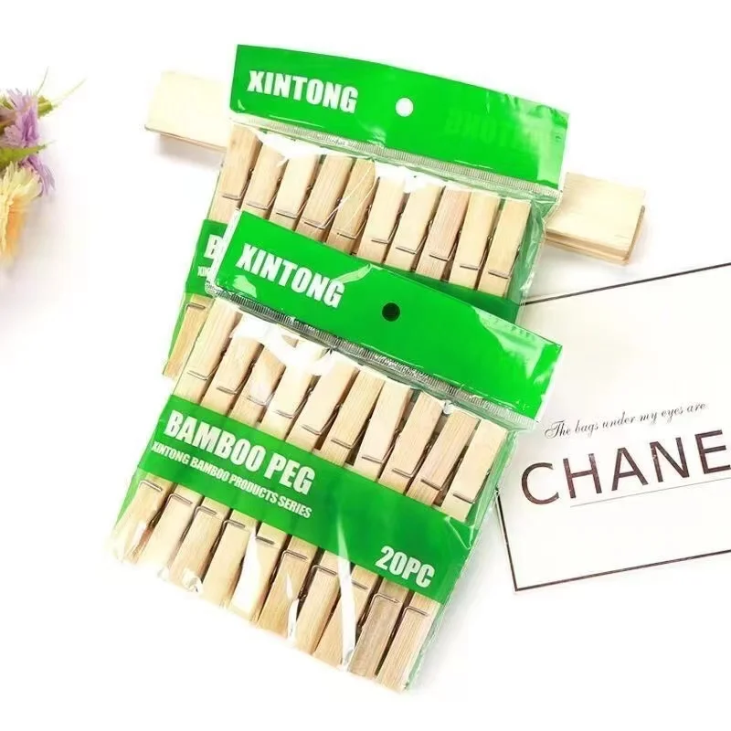 Wooden-Bamboo-Clothespins-for-Household-Use-Multifunction-Windproof ...