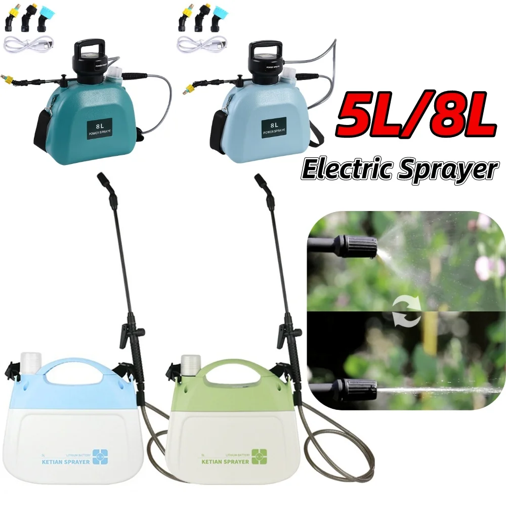 5-8L-Electric-Watering-Sprayer-Spray-Gun-2600-MAH-Battery-Powered-Pump ...