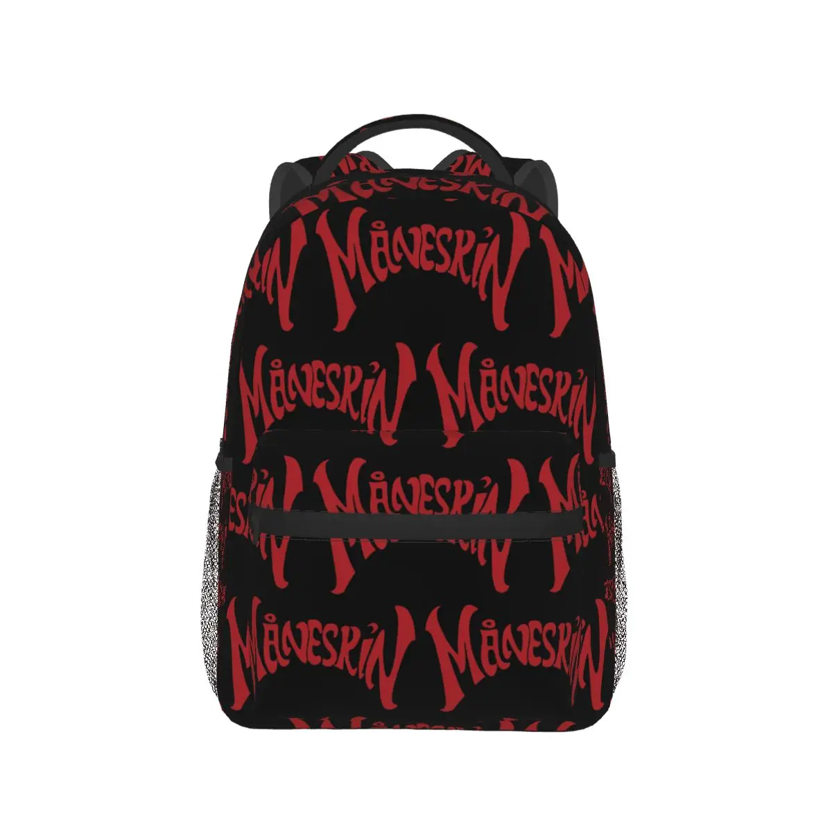 Maneskin Red Logo Backpack Hot Sale Daypack Large Capacity Children ...