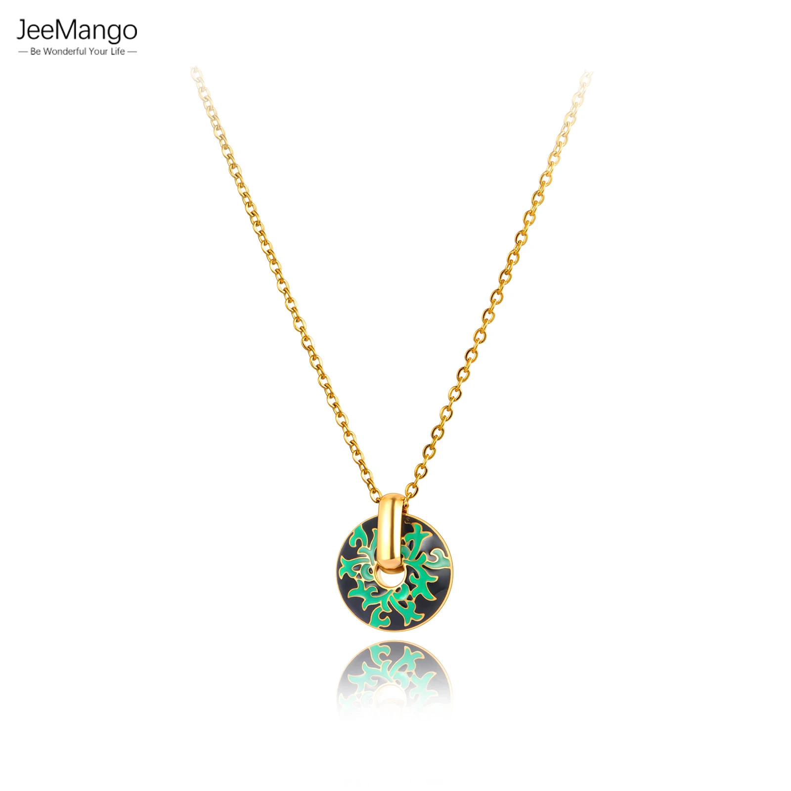 JeeMango Vintage Stainless Steel Glaze Dropping Process Pendant ...