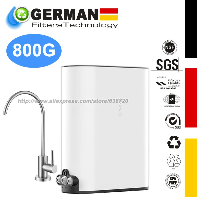 Tankless Reverse Osmosis Water Filtration System, 800 GPD, 2:1 Pure to ...