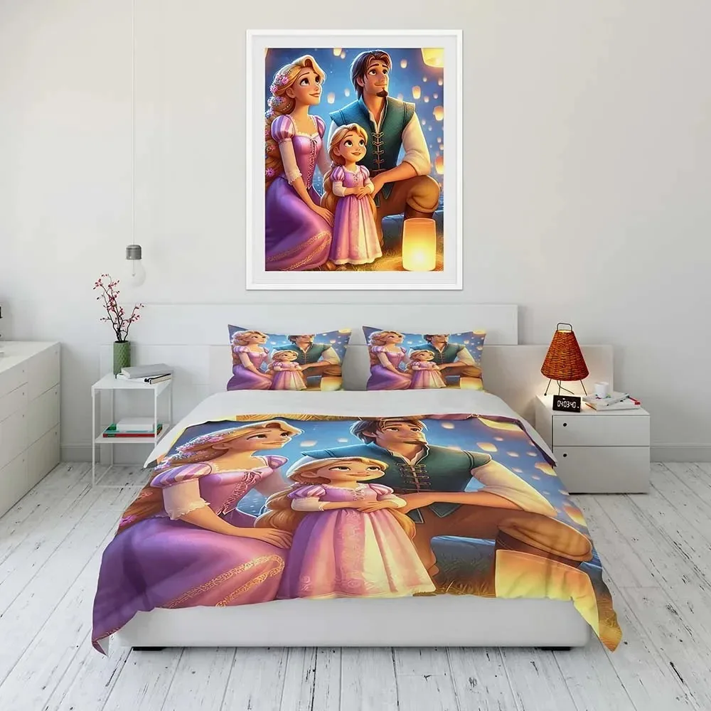 Disney-Tangled-Rapunzel-Bedding-Set-Boys-Girls-Pillowcase-Duvet-Cover ...