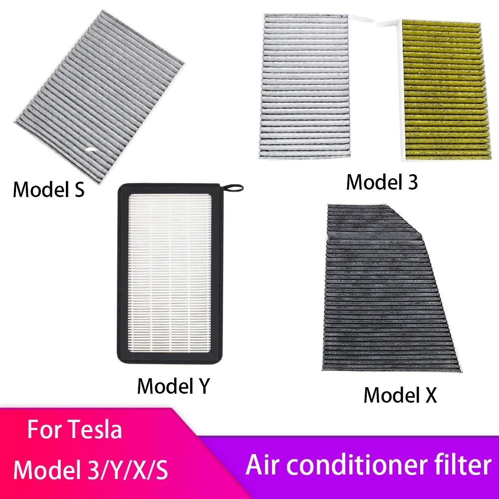 For Tesla Model 3 Y X S Car Interior Air Conditioner Filter Element ...