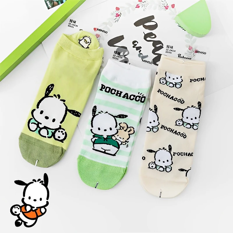 Kawaii Sanrio Pochacco Socks Anime Cute Cartoon Summer Soft Padded Low ...
