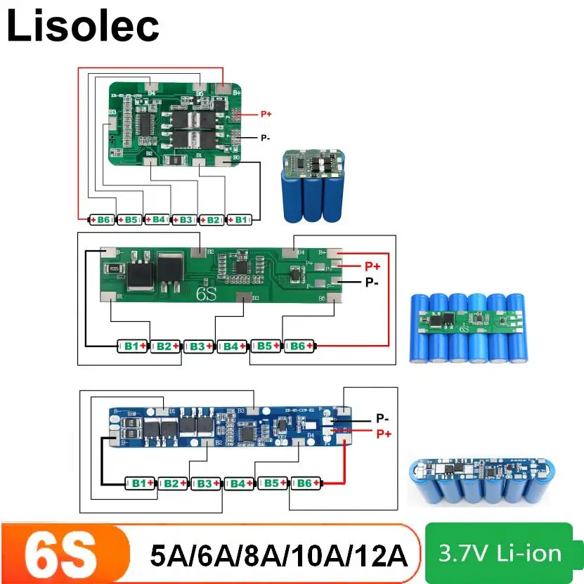 6s 24v Lithium Battery Protection Board Bms | 18650 Lithium Battery ...