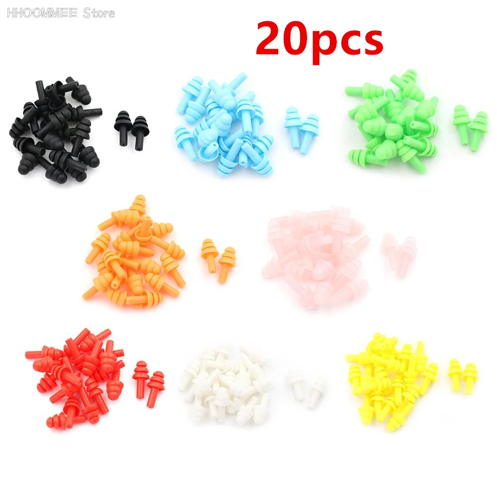 20pcs Ear Plugs Sound Insulation Waterproof Silicone Ear Protection ...