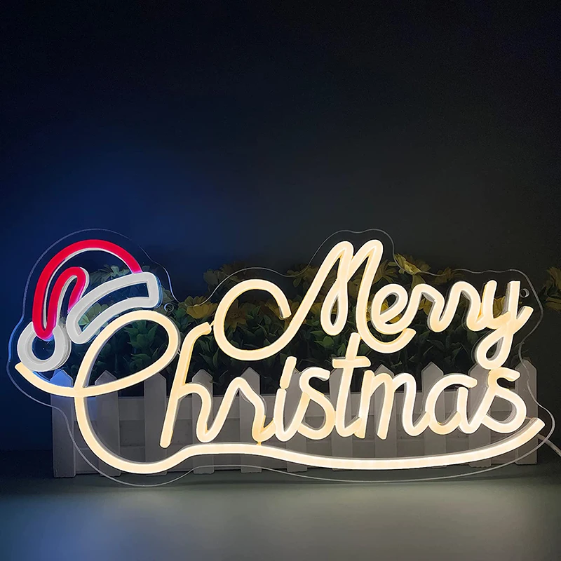 Neon-Led-Sign-Merry-Christmas-Neon-Sign-Flex-Transparent-Acrylic-USB ...