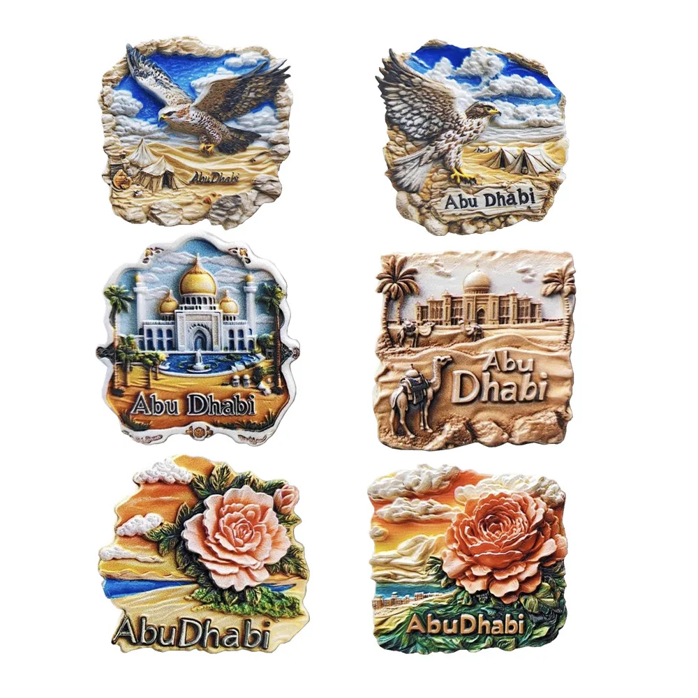 Asia The United Arab Emirates Abu Dhabi Resin 3D Fridge Magnets Tourism ...