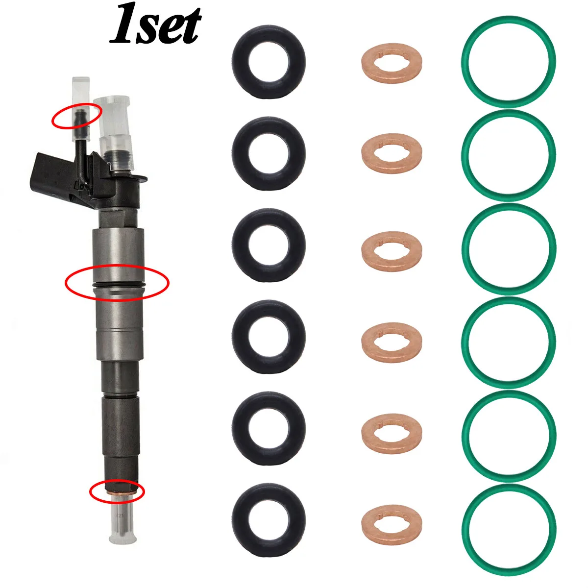 6Pc-Fuel-Injector-Nozzle-Copper-Gasket-O-ring-Seals-Kit-Manifold ...