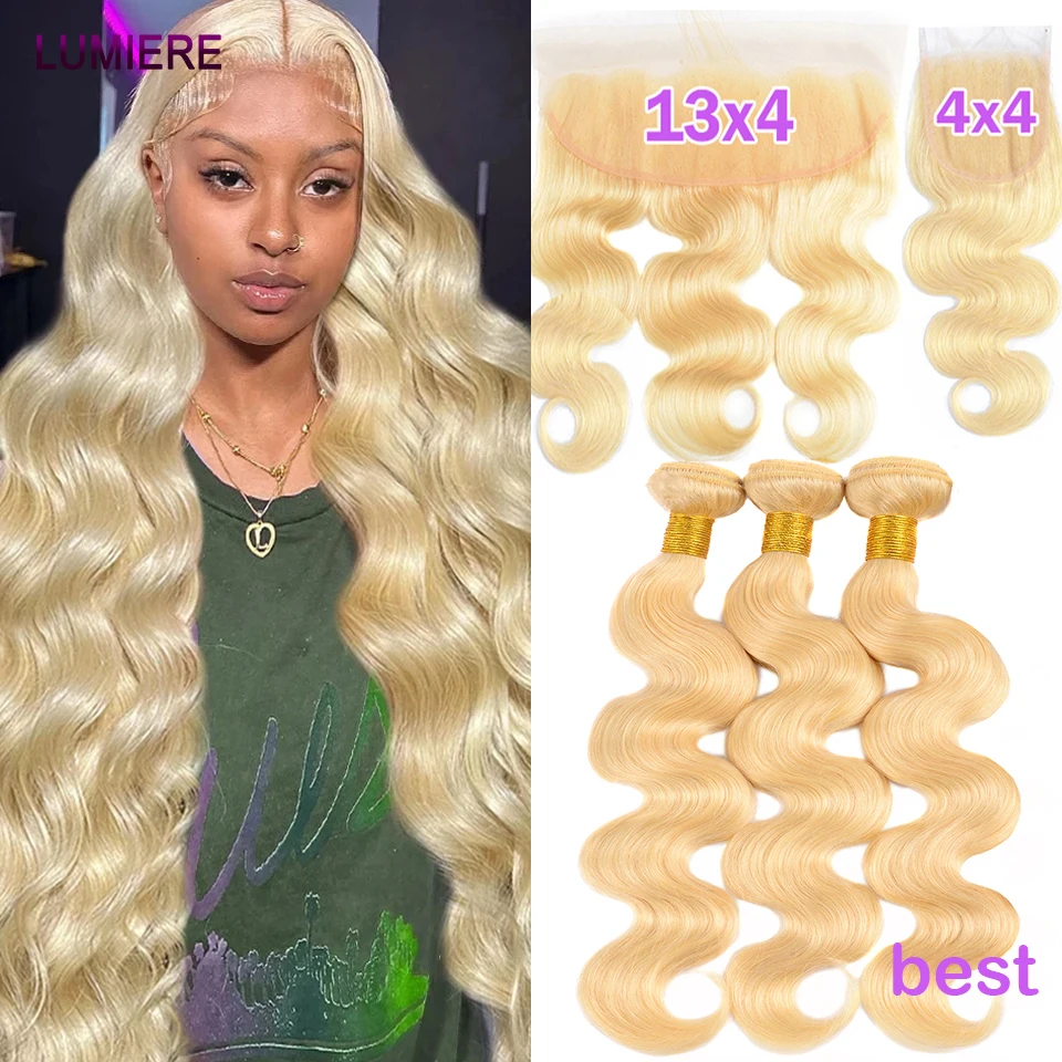 613-Honey-Blonde-Body-Wave-Bundles-With-Frontal-Closure-Hd-Transparent ...