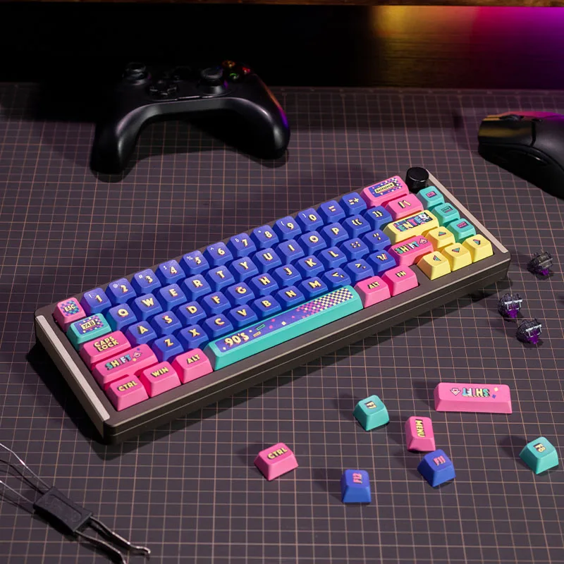 ECHOME-Juego-de-teclas-de-tema-de-videojuegos-tapa-de-teclado-de-Color ...