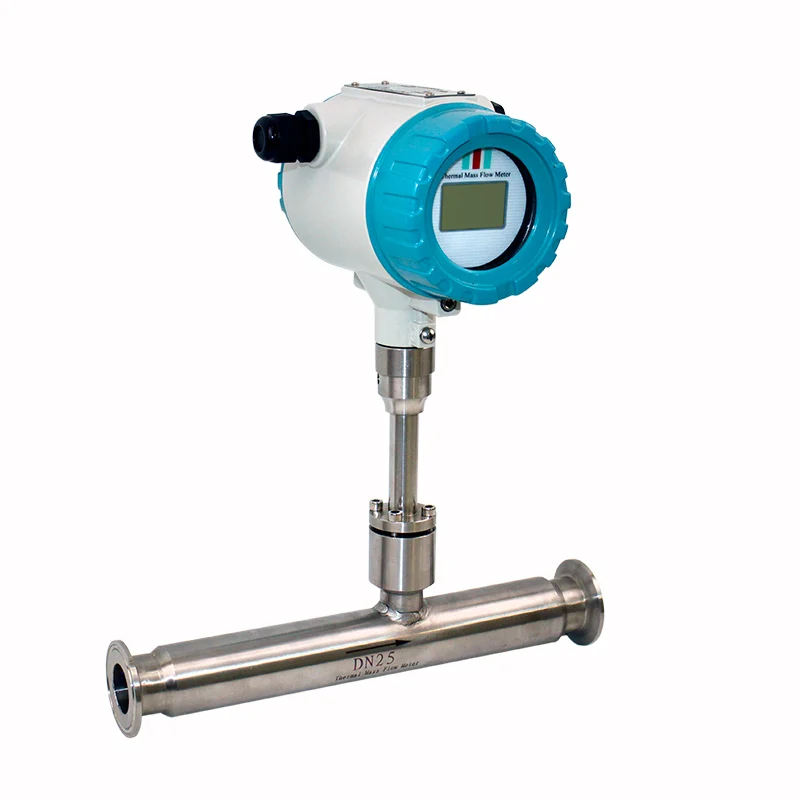 Inline Flange type Compressed Air Thermal Mass Flow Meter gas flow ...