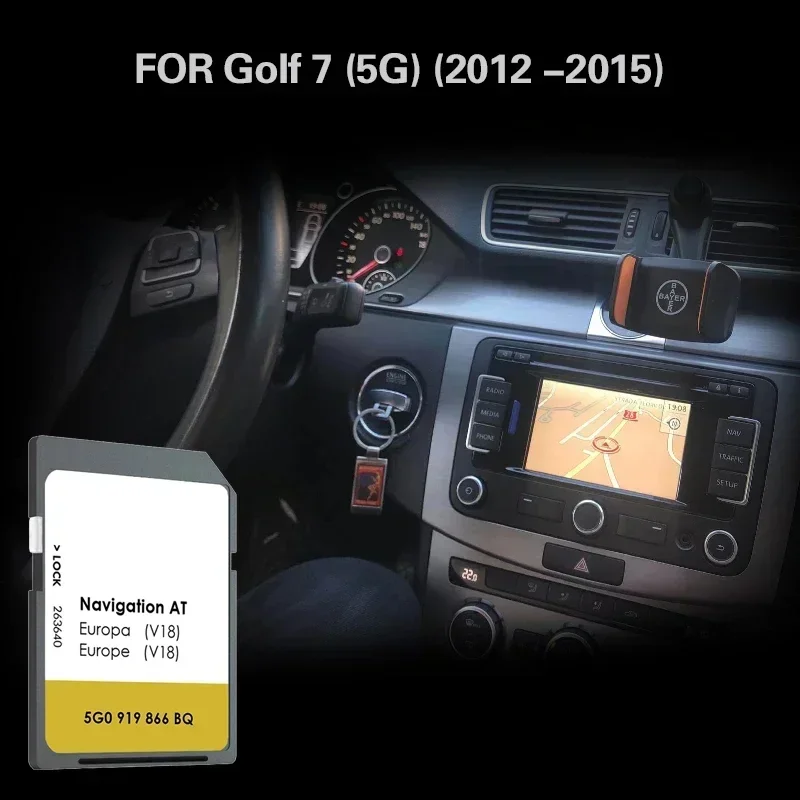 AT V18 for VW Golf 7 (5G) (2012 -2015) 16GB SD Navigation MIB1 Car GPS ...
