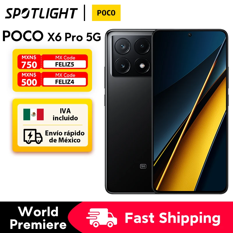 POCO-X6-Pro-Global-Version-5G-256-Go-512-Go-Dimrespondable-8300-Ultra ...