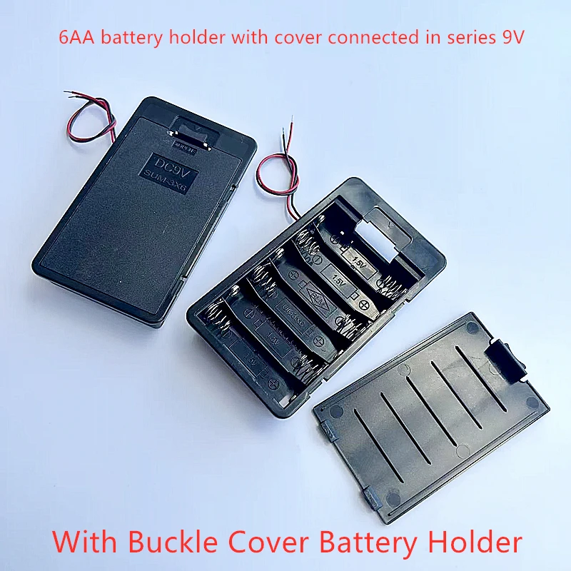 6xAA-Embedded-Buckle-Cover-Battery-Holder-Series-Connection-9V-Flip ...