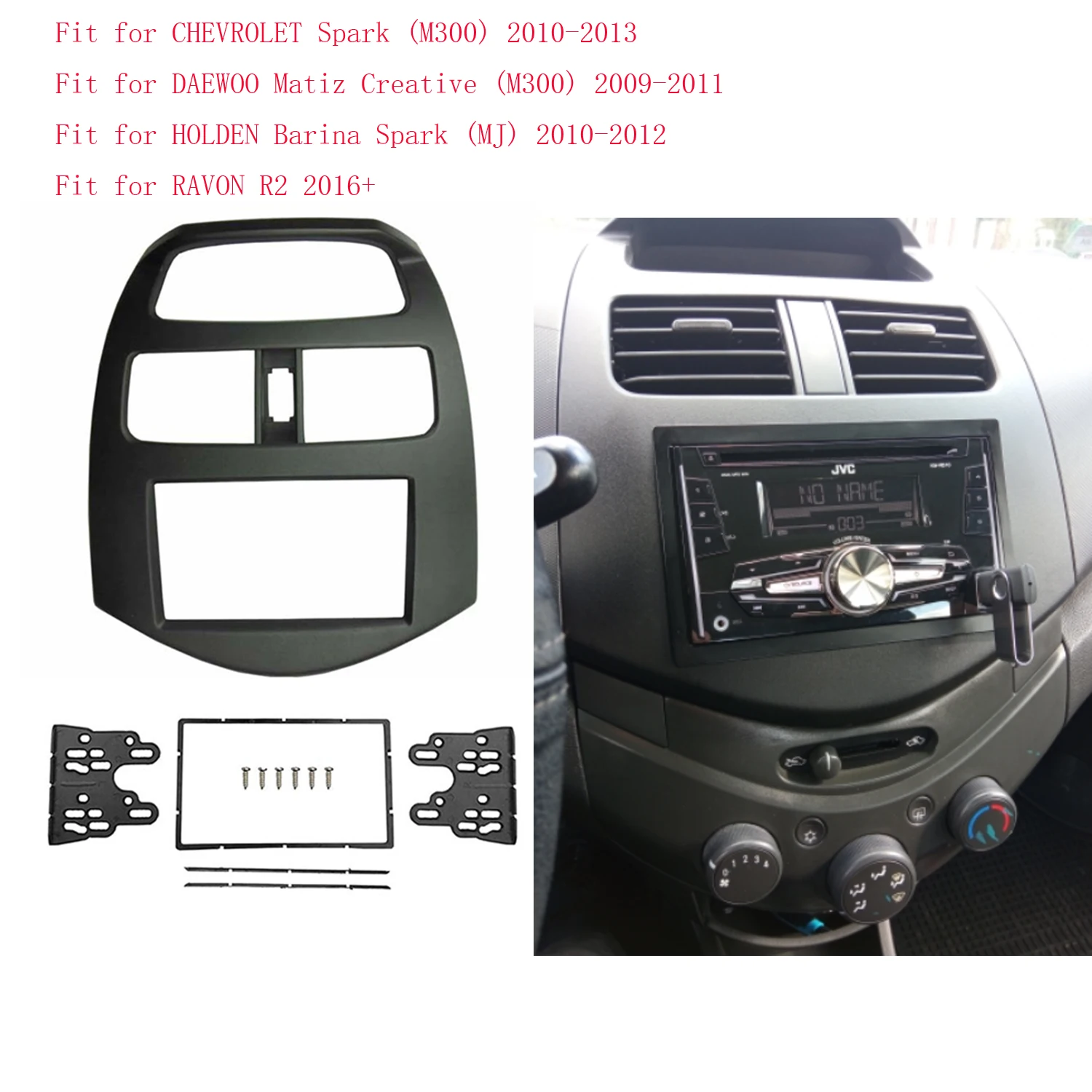Rádio Fascia para Chevrolet Spark M300, DAEWOO Matiz, Holden Double Din ...