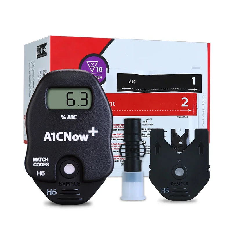 Sistema de detección múltiple Hba1c portátil, Analizador de hemoglobina glicada con 10/20 tiras ...