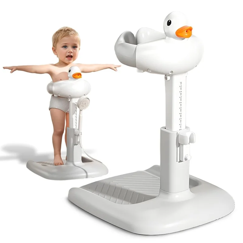 Adjustable Height Baby Standing Bath Table Folding Non Slip Childrens ...