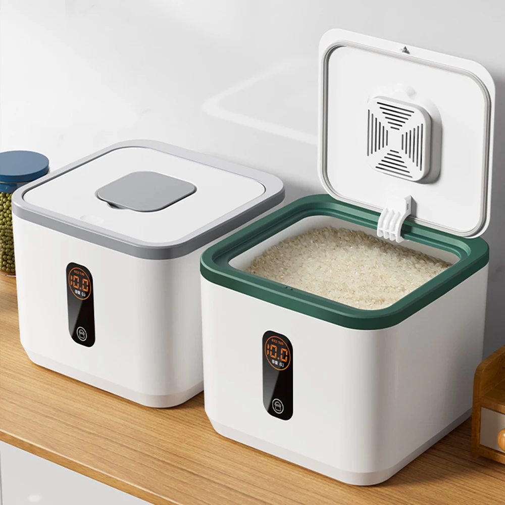 5-10KG-Rice-Storage-Box-Sealed-Rice-Dispenser-Large-Capacity-Grain ...