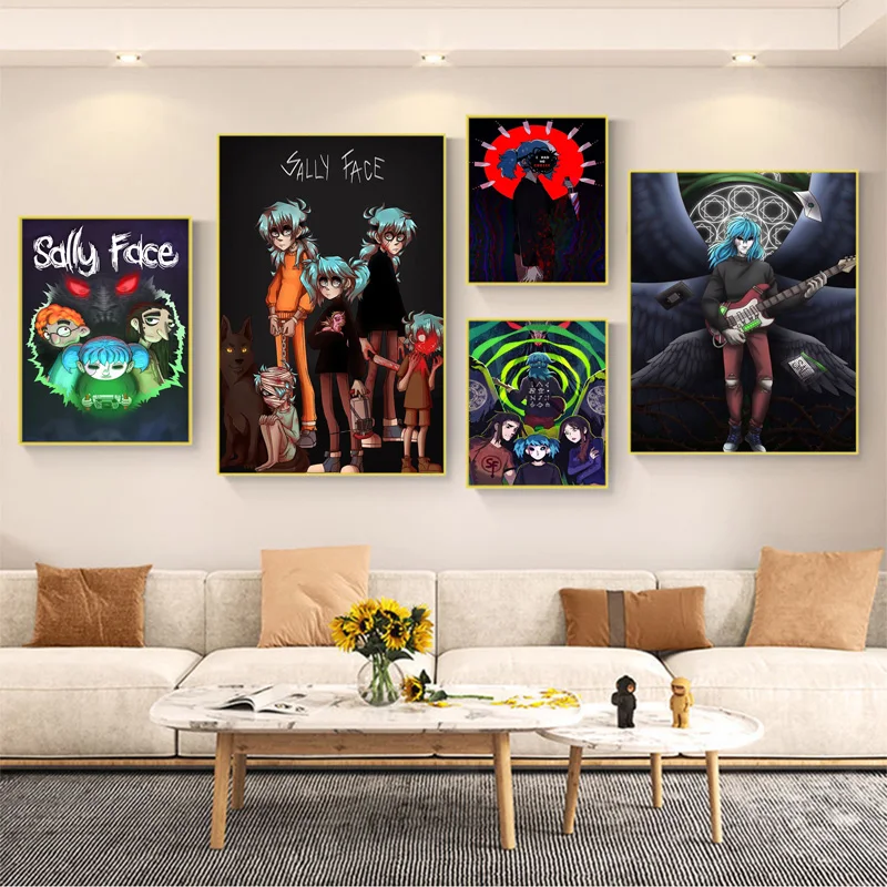 Sally-Face-Poster-and-Print-Room-Decor-Canvas-Painting-Wall-Decor ...
