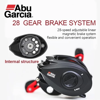 Original Abu Garcia Black Max3 Right Left Hand Baitcasting Fishing Reel 5BB 6.4:1 202g Max Drag ...