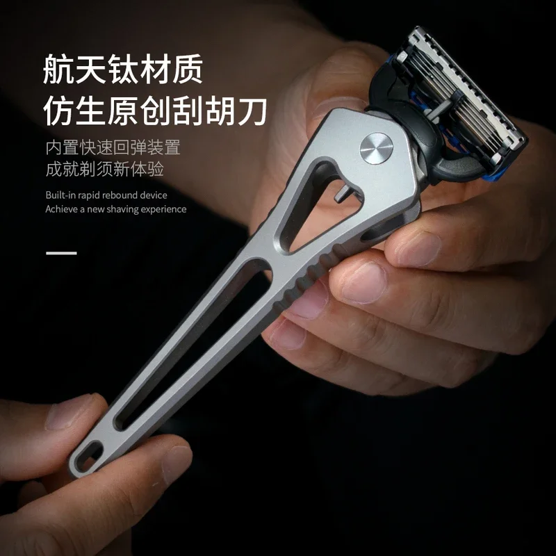 EDC-Titanium-Alloy-Shaver-Shaving-Razor-For-Men-Shaving-Personal-Safety ...