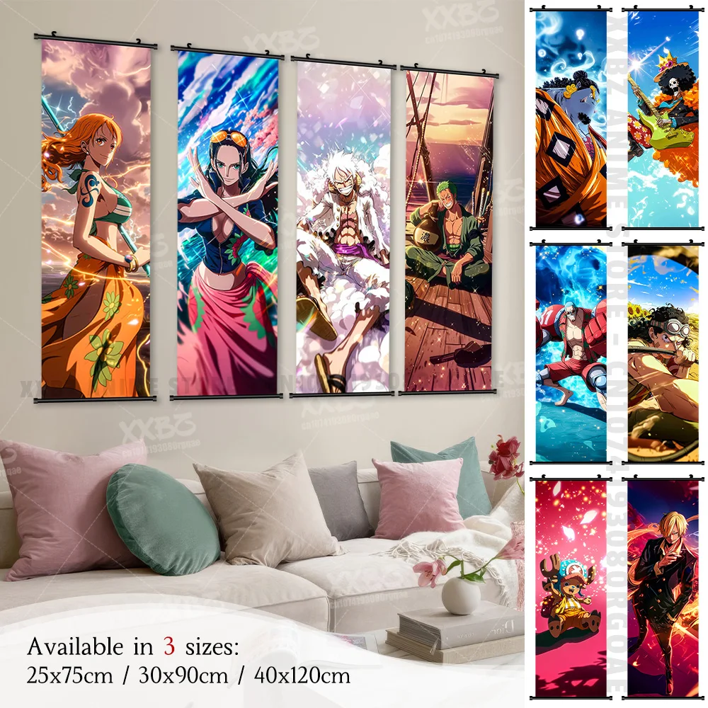 Anime One Piece Character Monkey D. Luffy Print Canvas Poster Home ...