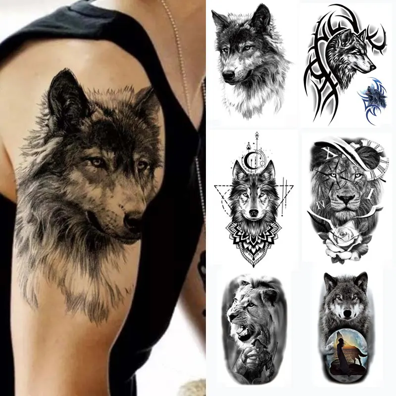 Small Wolf Tattoo On Shoulder