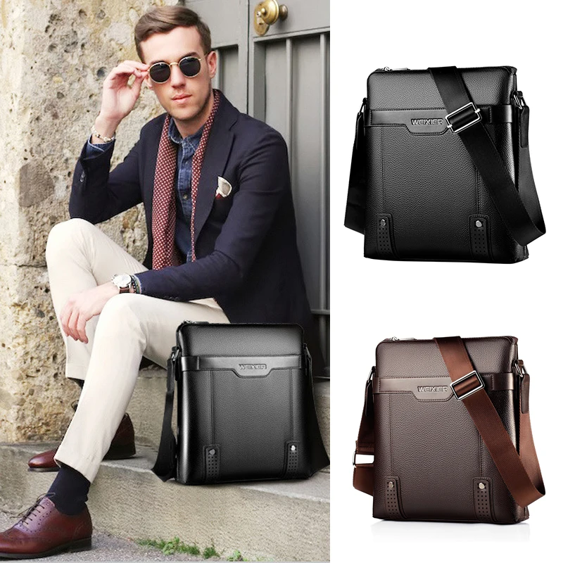 Luxury-Shoulder-Bag-Porter-Briefcase-PU-Leather-Crossbag-Messenger ...