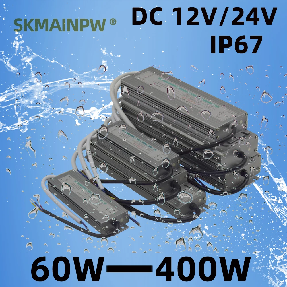 Skmainpw-Ip67-Waterproof-Transformator-220v-To-12v-24v-60W-100W-200W ...