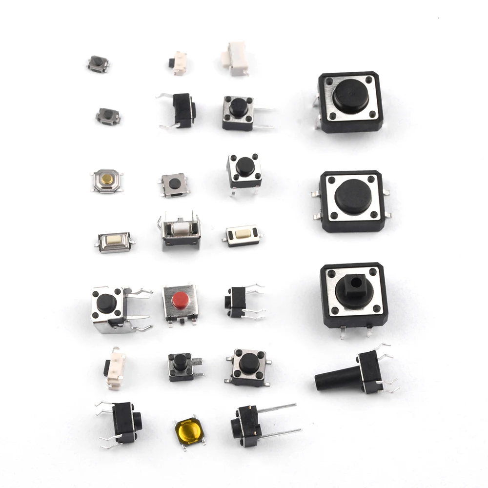 250Pcs/bag 25-Model SMD Tactile Push Button Switch Kit Car Remote ...