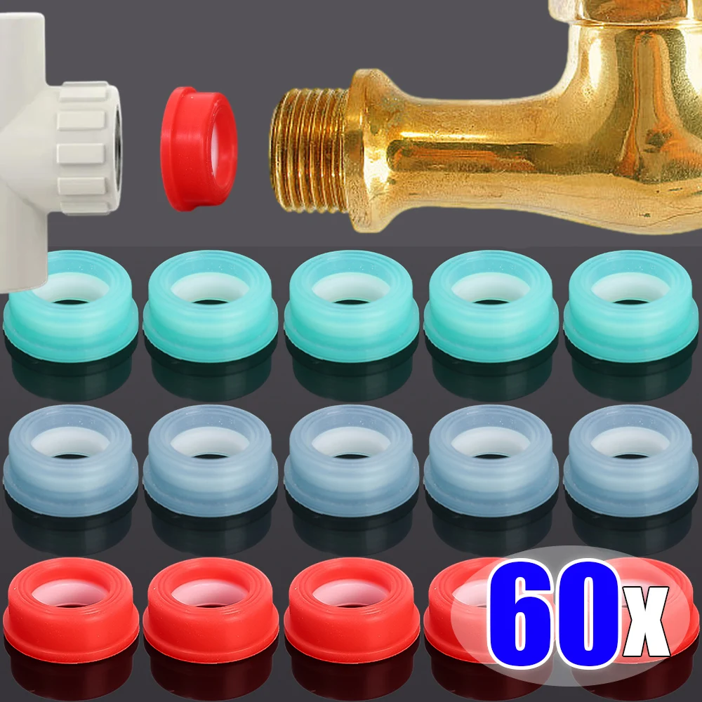 10/60PCS Faucet Leak-proof Sealing Gasket Silicone Faucet Valve Core ...