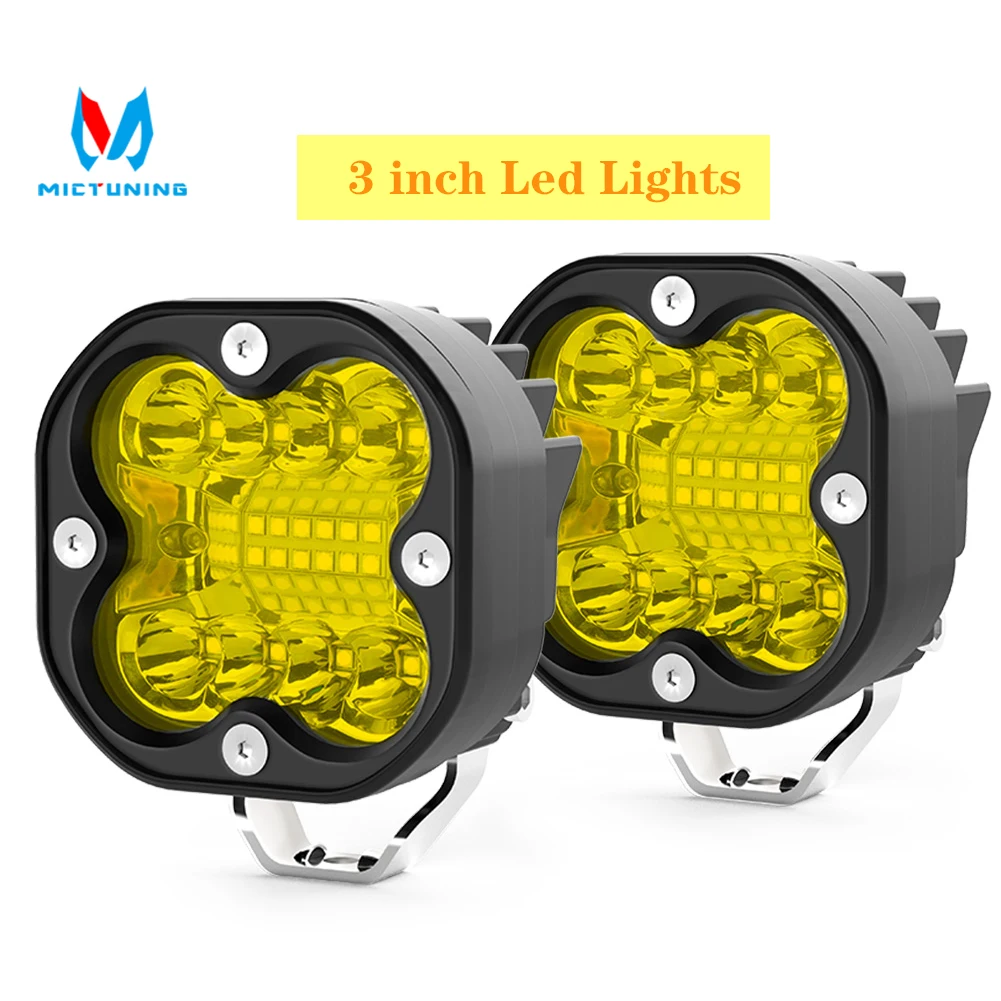 MICTUNING 12V 20W Led Work Spotlights 3 Inch Headlights Motorcycles For ...