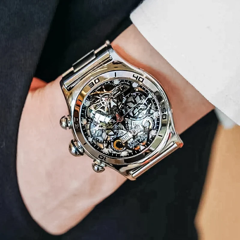 Reef-Tiger-reloj-deportivo-para-hombre-pulsera-de-acero-negro-con ...