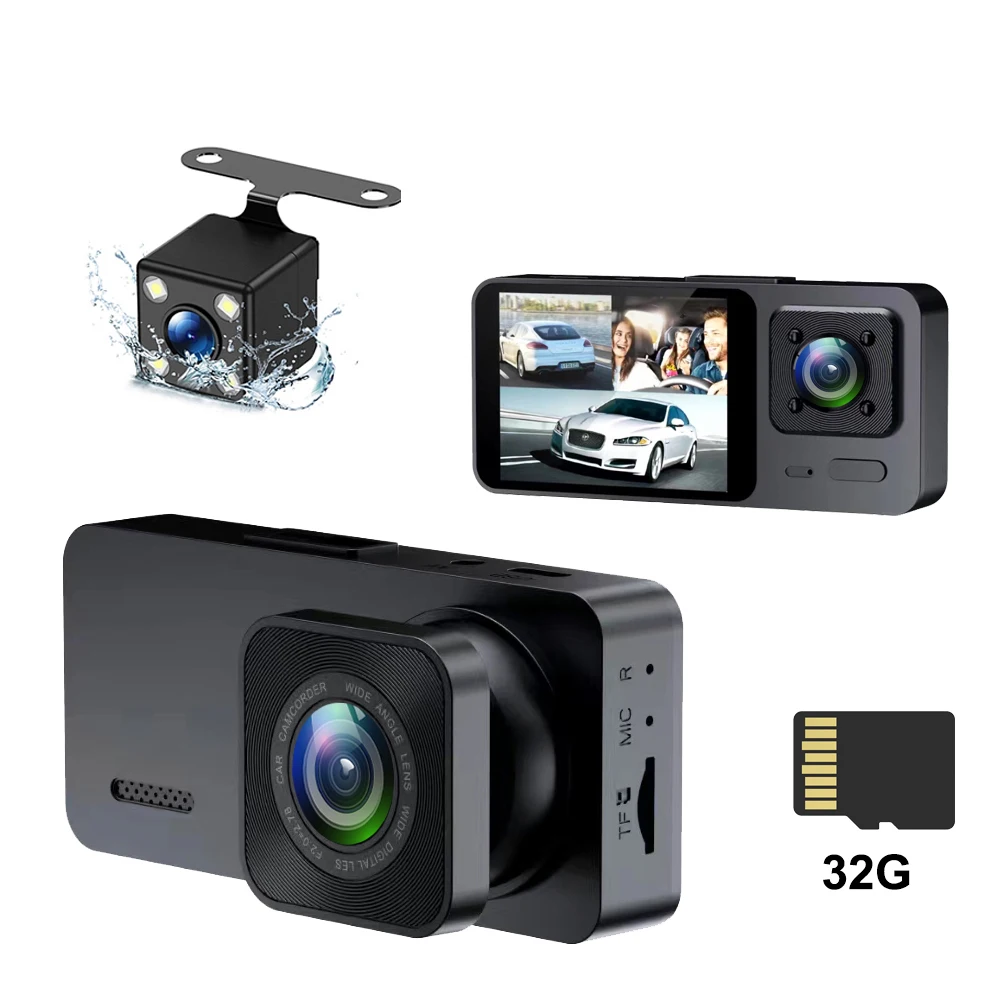 3-Channel-Car-DVR-HD-1080P-3-Lens-Inside-Vehicle-Dash-CamThree-Way ...