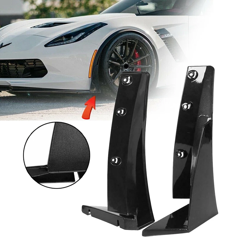 NEW-Front-Splitter-Extension-Winglets-ABS-Kit-For-14-Up-Corvette-C7-Z06 ...