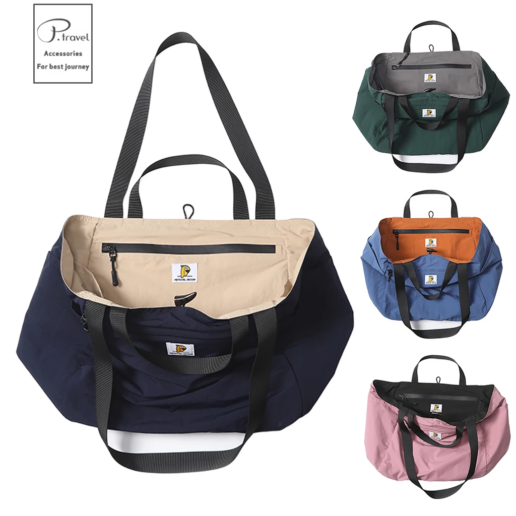 Reversible Travel Tote Bag Large Capacity Foldable Carry On Duffle Bag ...