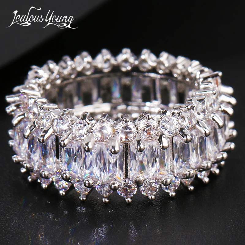 Gorgeous Big Engagement Ring Square Cz Promise Ring Best Proposal Ring ...