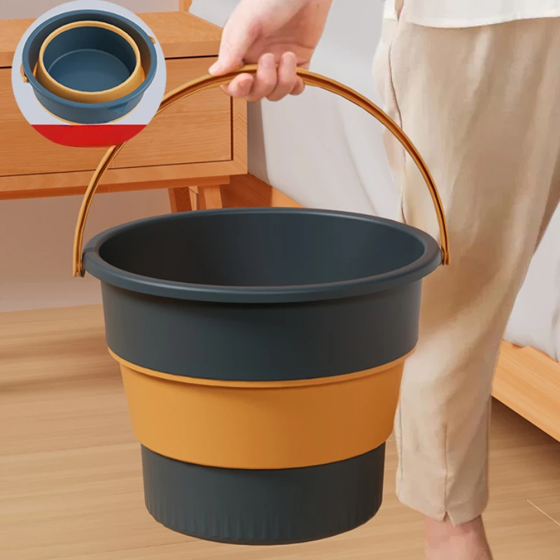 Folding-Portable-Bucket-with-Cover-Car-Wash-Fishing-Bathroom-Tool ...