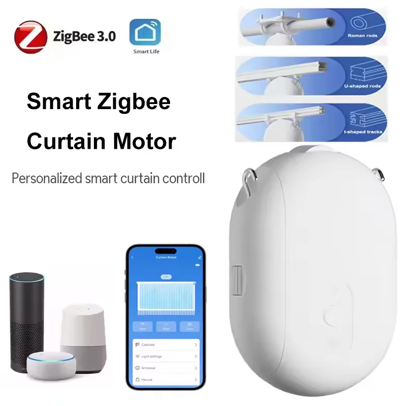 Zigbee 3.0 Smart Curtain Robot Compatible Tuya Electric Curtain Driver ...