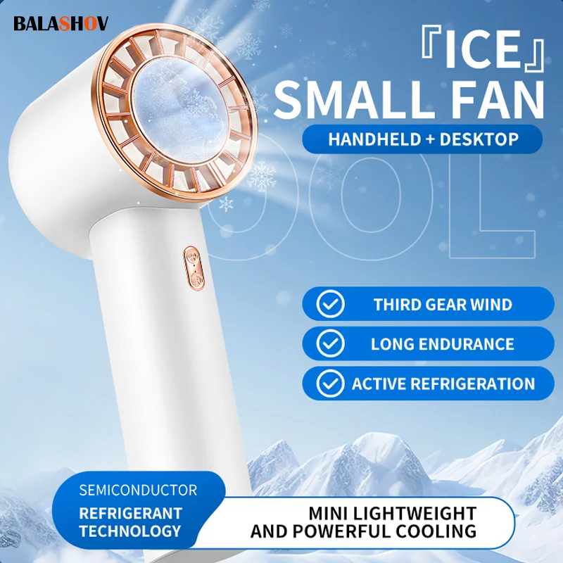 Hand Fan Air Cooler Outdoor Semiconductor Refrigeration Cooling 2200mAh ...