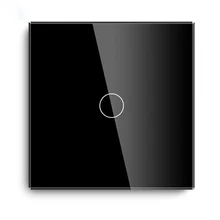 Wall touch light switch EU/UK standard Tempered Glass panel 1/2/3 gang ...