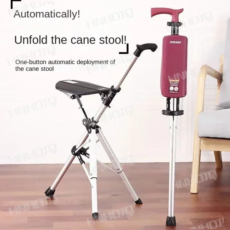 For-Elderly-Crutch-Stool-Non-Slip-Cane-Walking-Stick-Foldable-and ...