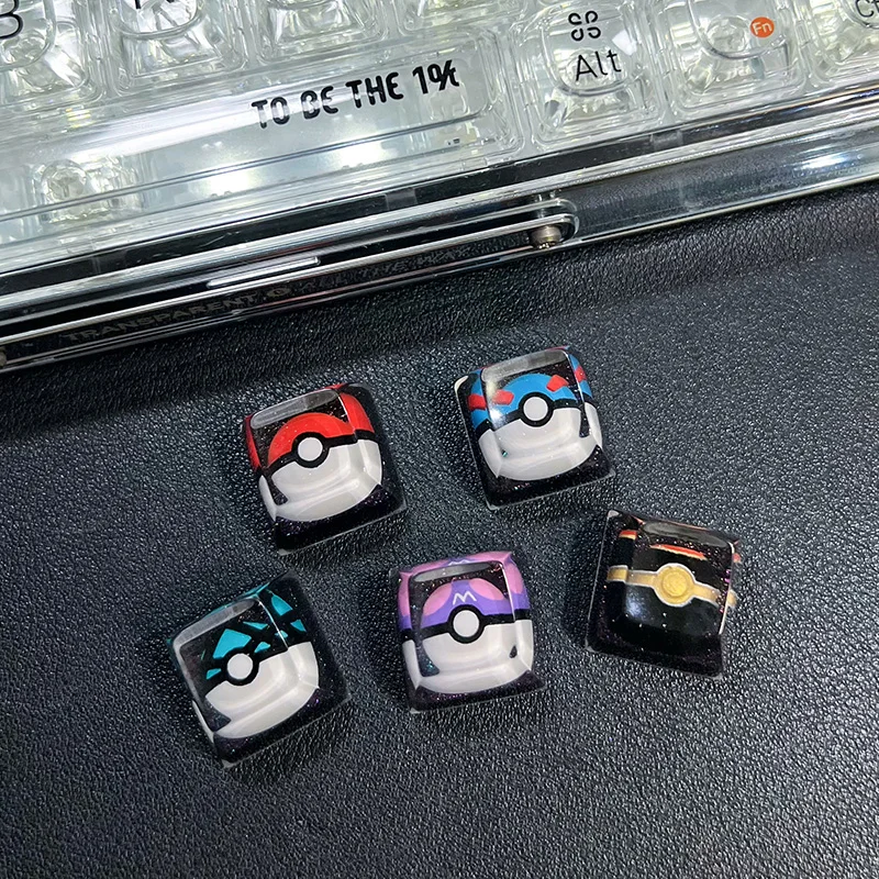 Pokemon-Keycap-Mechanical-Keyboard-Resin-Transparent-Stereoscopic ...