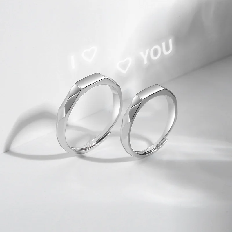 Rings-Necklace-Light-Reflect-Show-Love-Shadow-Cast-Sculpted-Silver-925-Overlap-Open-Adjustable ...