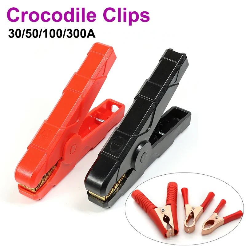Crocodile-Clip-Set-Car-Caravan-Van-Battery-Test-Leads-Clips-Plug-Power ...