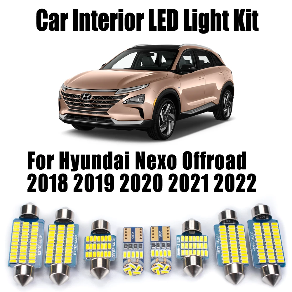 7Pcs Canbus LED Interior Vanity Mirror Light Kit For Hyundai Nexo ...