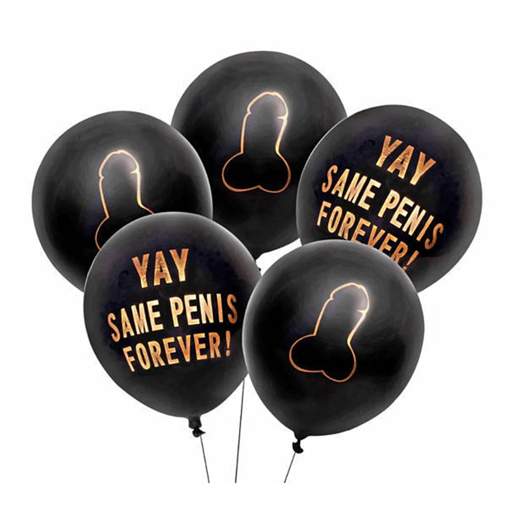 12-inch-10pcs-Same-Penis-Forever-Balloon-Bridal-Shower-Gold-Penis-Shape ...